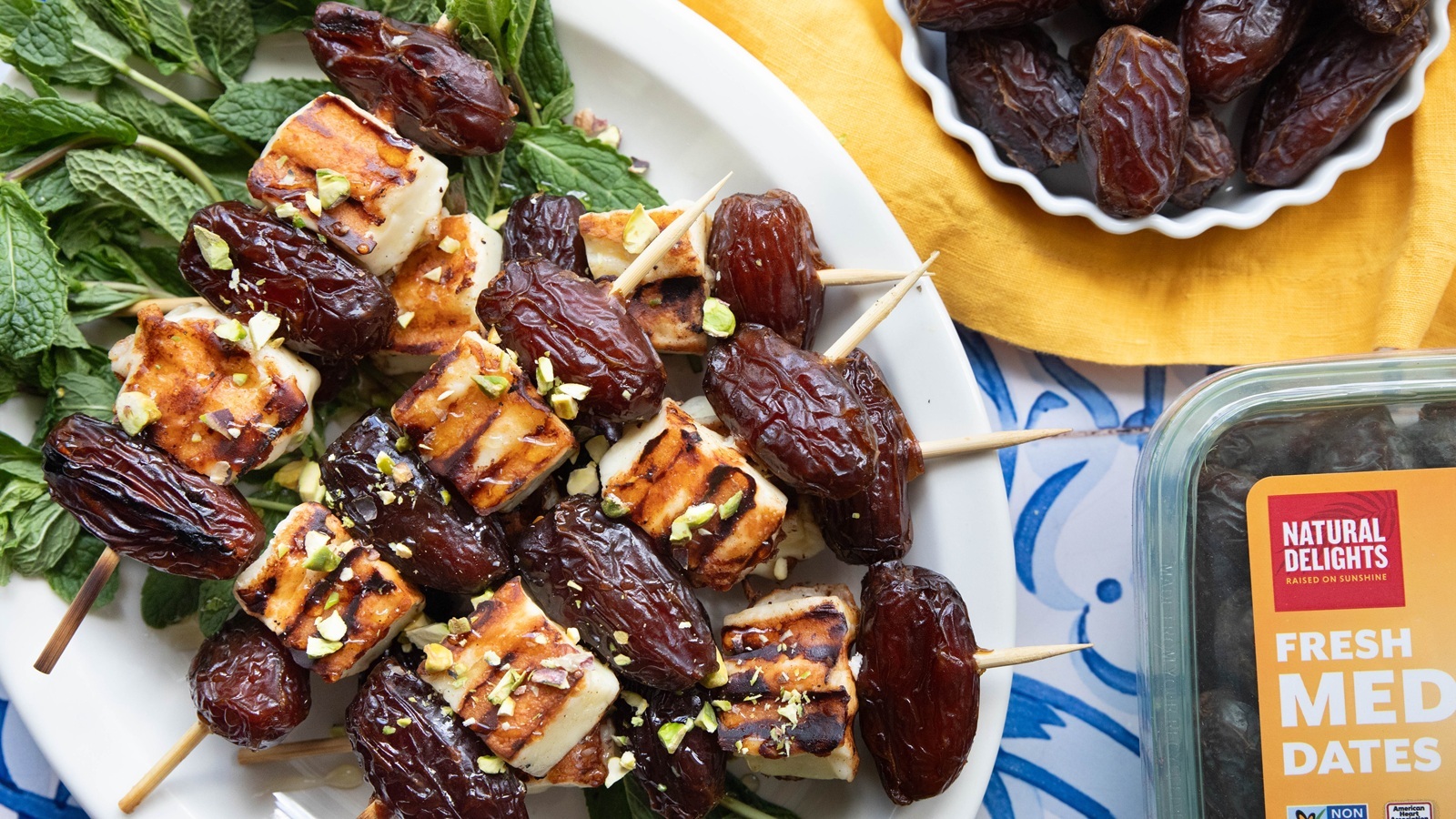 Date Halloumi Skewers